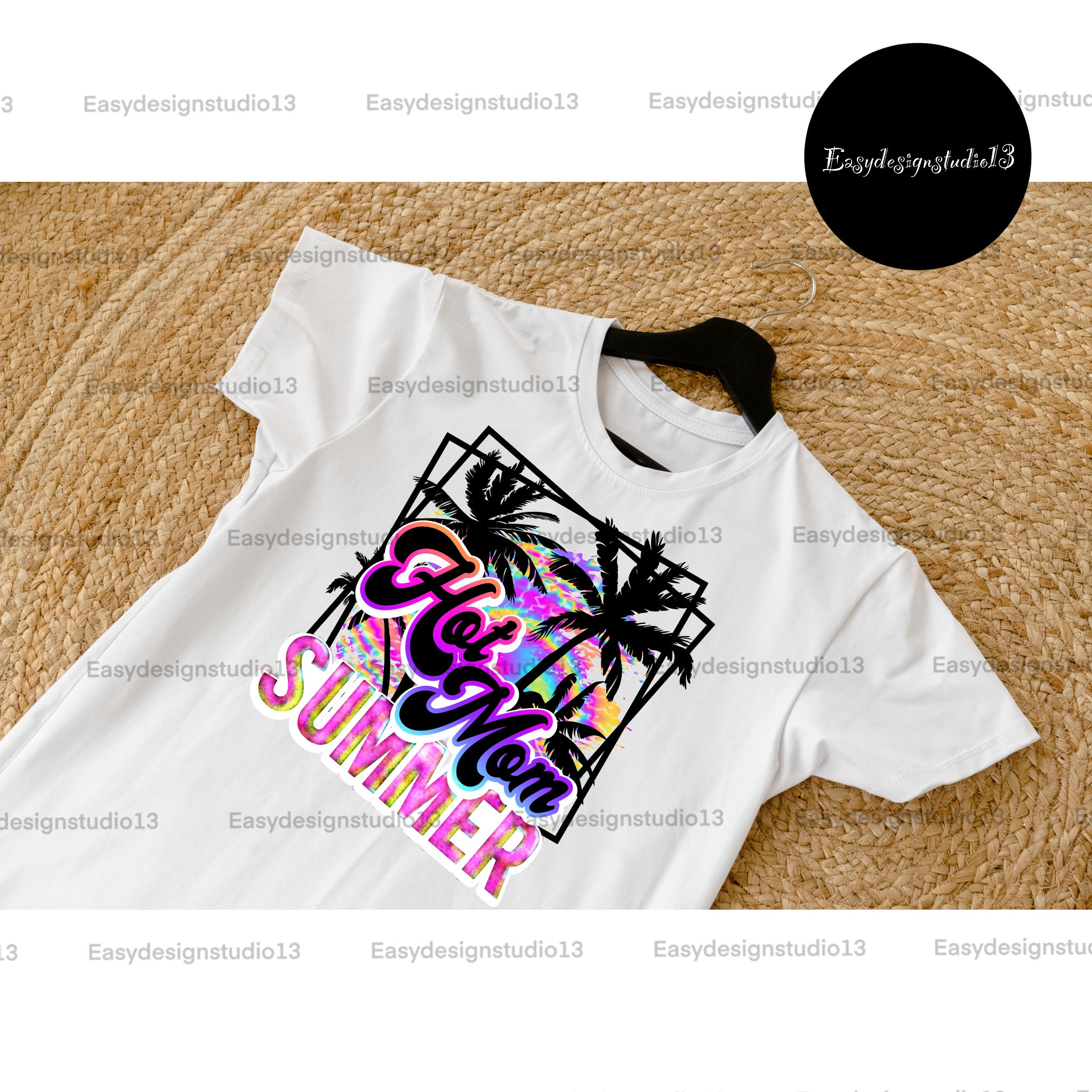 Hot Mom Summer Png, Neon Summer Beach Designs, Retro Sublimation or ...
