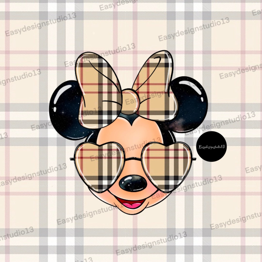 Minnie Gold Plaid PNG Print SUBLIMATION Download Minnie Ears - Etsy