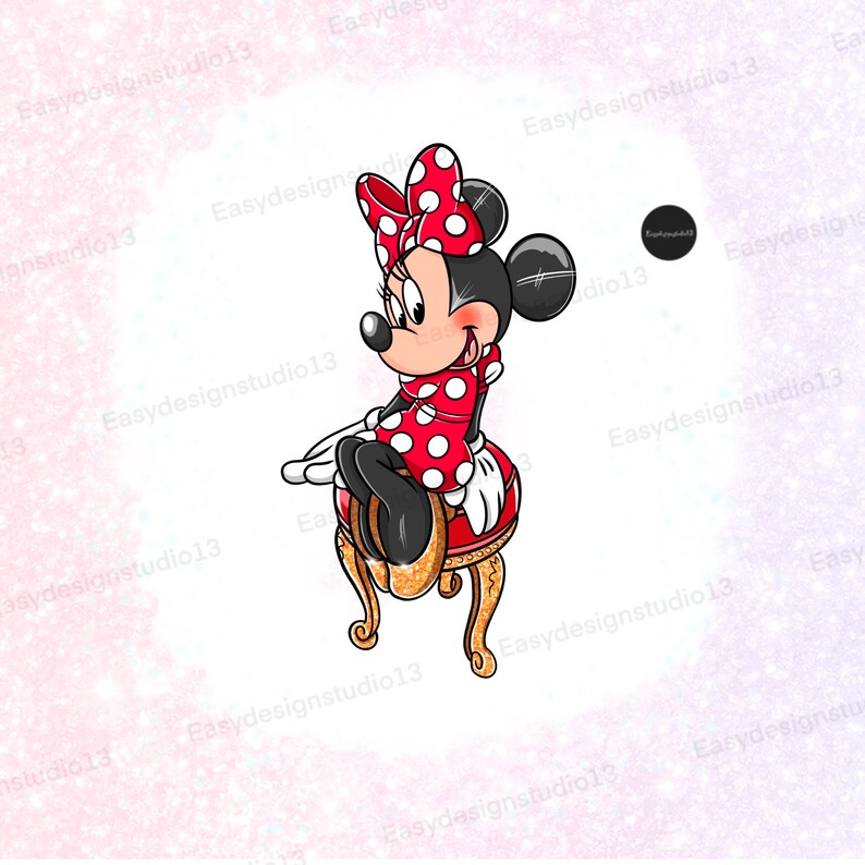 Minnie Mouse Fashion Icon PNG File, Minnie Sublimation Design, Red ...