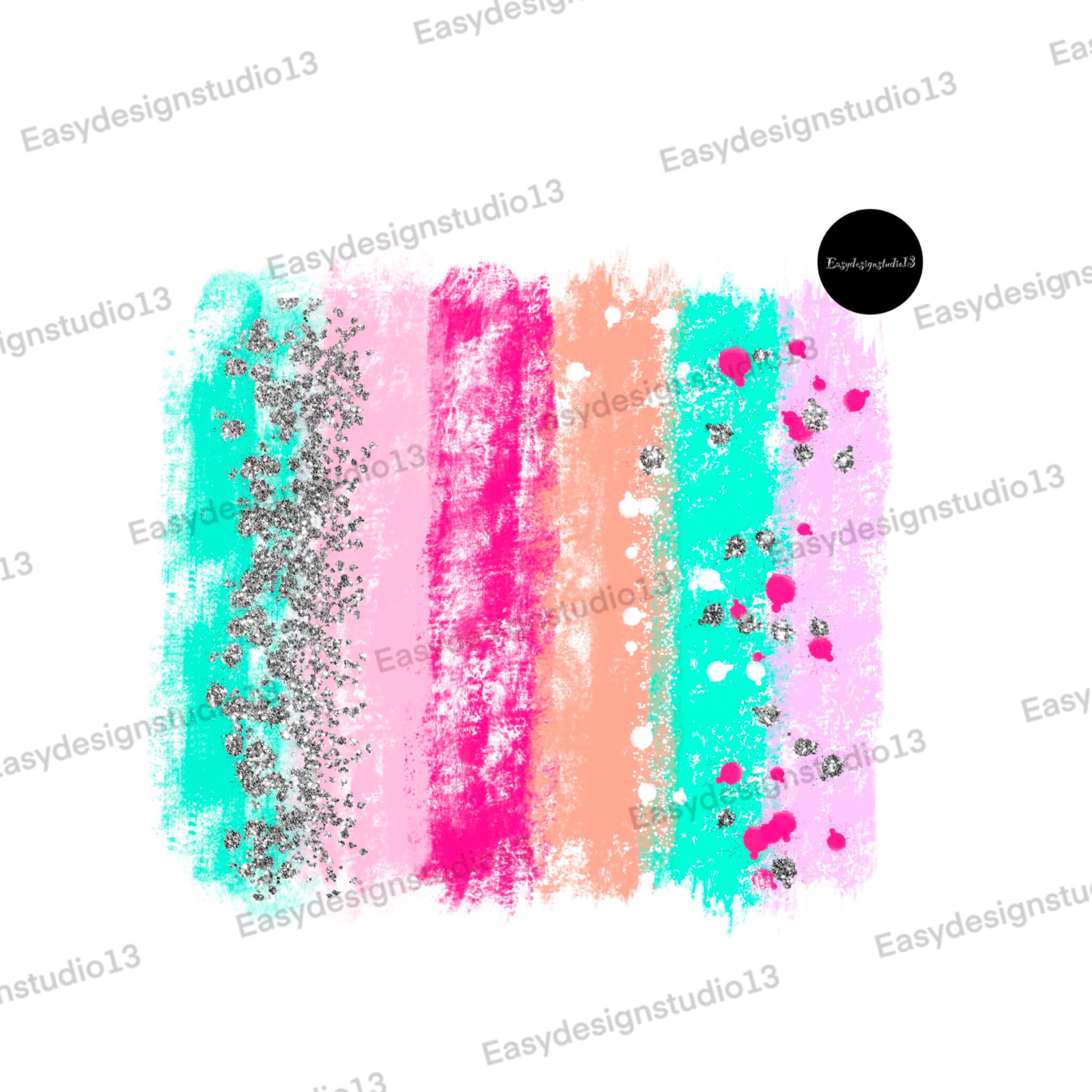 Pastel Rainbow Brush Strokes Clipart , Png Graphics, Glitter Brush ...