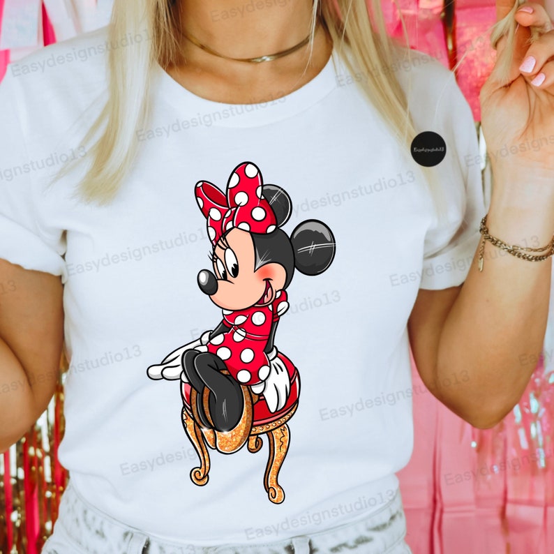 Minnie Mouse Fashion Icon PNG File, Minnie Sublimation Design, Red ...