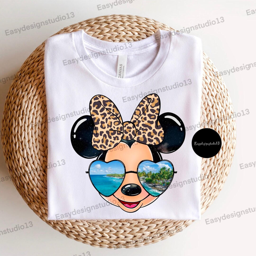 Leopard Minnie Mouse PNG File, Minnie Summer Sunglasses , Minnie ...