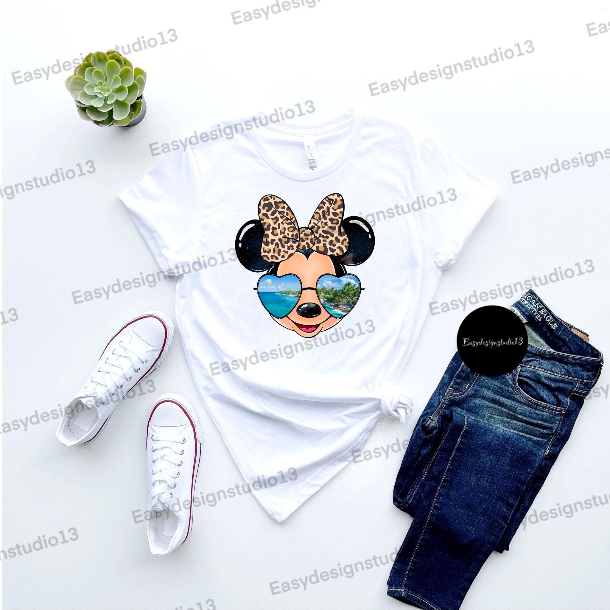 Leopard Minnie Mouse PNG File, Minnie Summer Sunglasses , Minnie ...