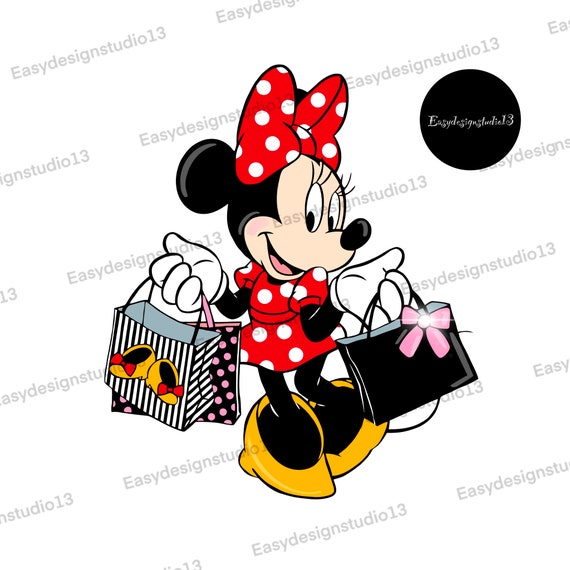 Minnie Clipart PNG Shopping Minnie Png Popular Design - Etsy