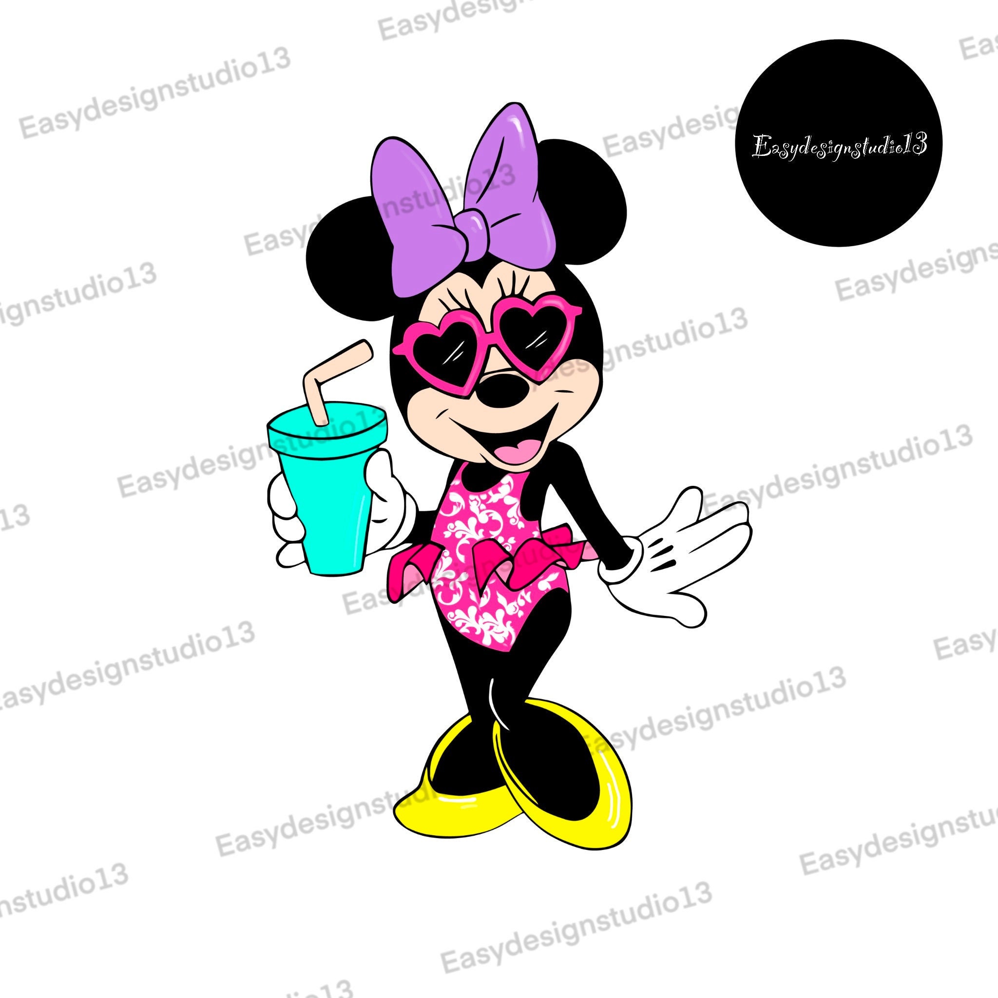 Minnie Mouse Summer Clipart Sublimation Design for Print PNG - Etsy