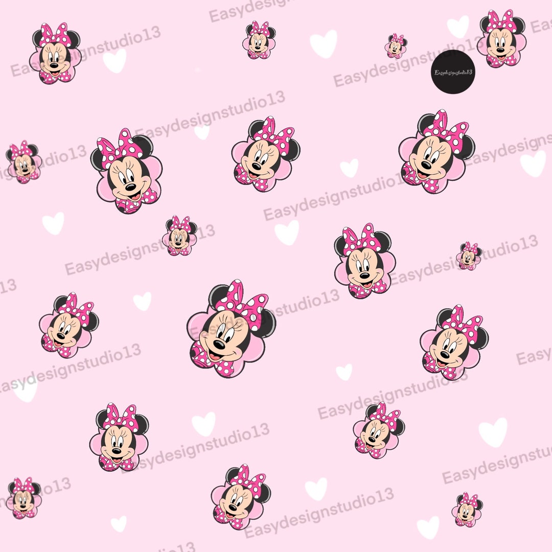 Seamless Minnie Print Pattern, Sublimate Download Seamless Minnie and ...
