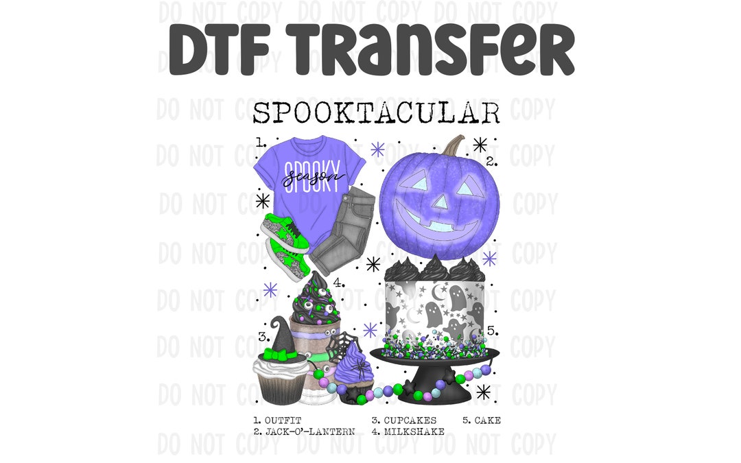 Spooktacular - Chart - Ready to Press DTF (direct to Film) Transfers ...