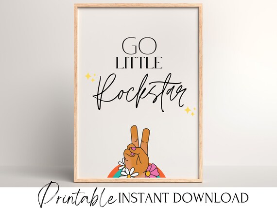 Go Little Rockstar Digital Print Office Wall Art Tik Tok - Etsy