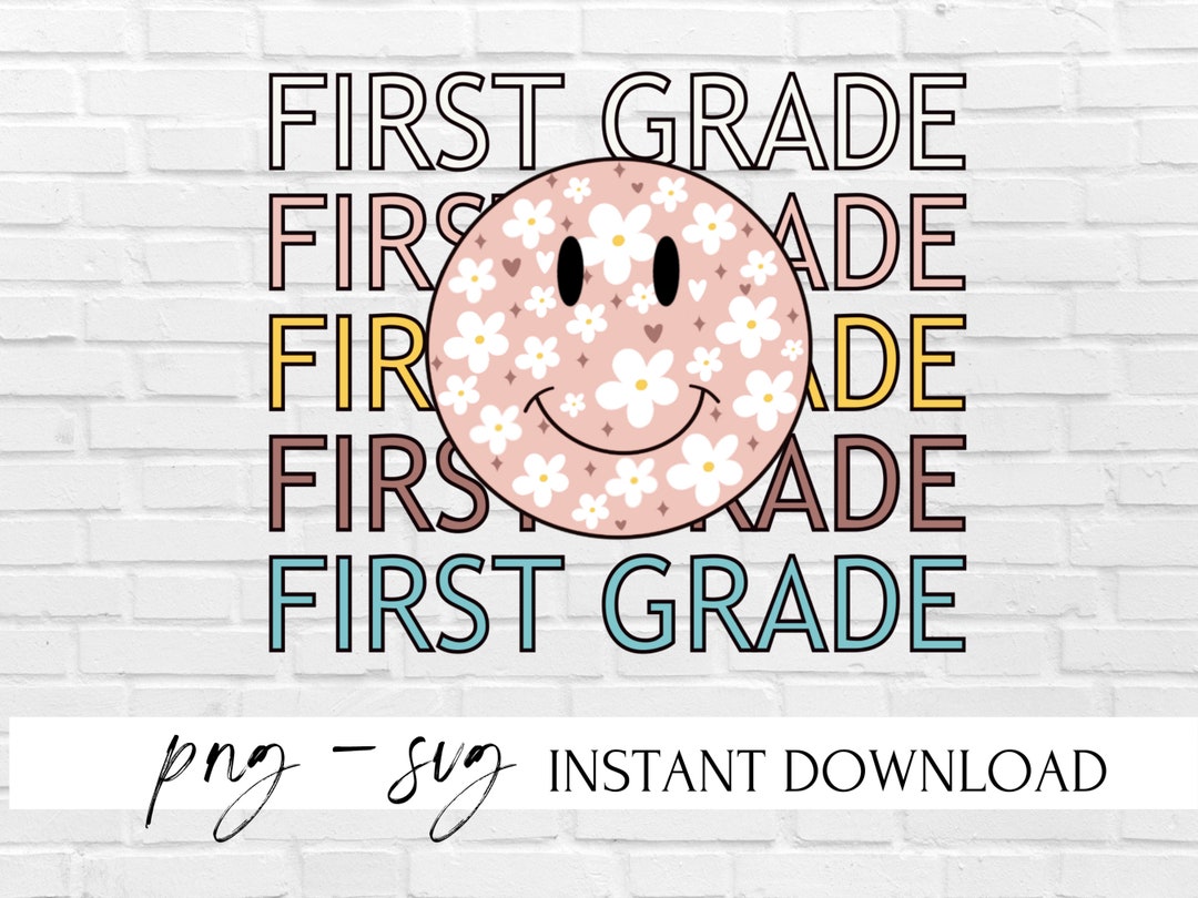Retro First Grade Tshirt - First Grade Png - First Grade Tshirt ...