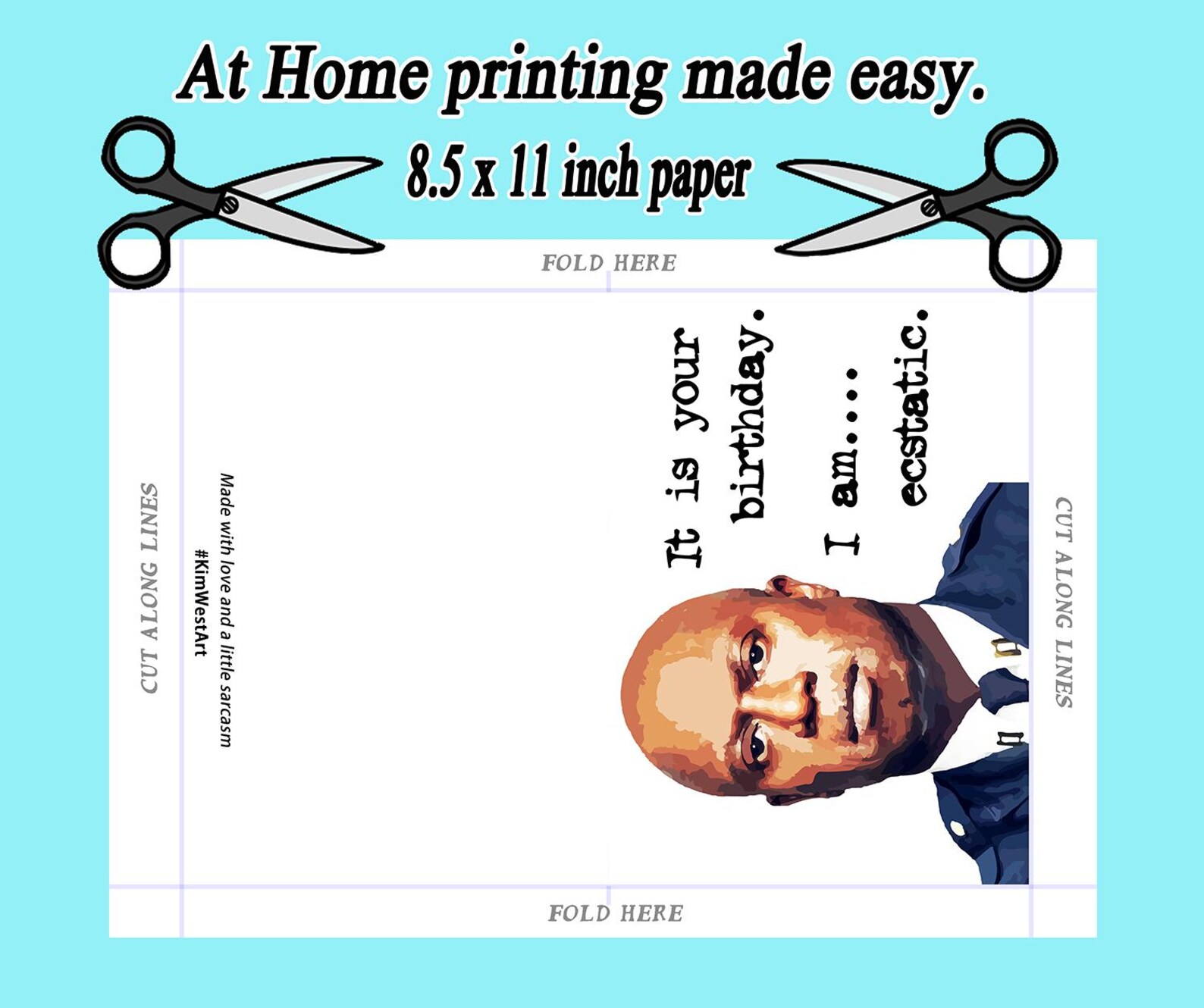 Instant Download Highlander Funny Birthday Card Kimwestart - Etsy