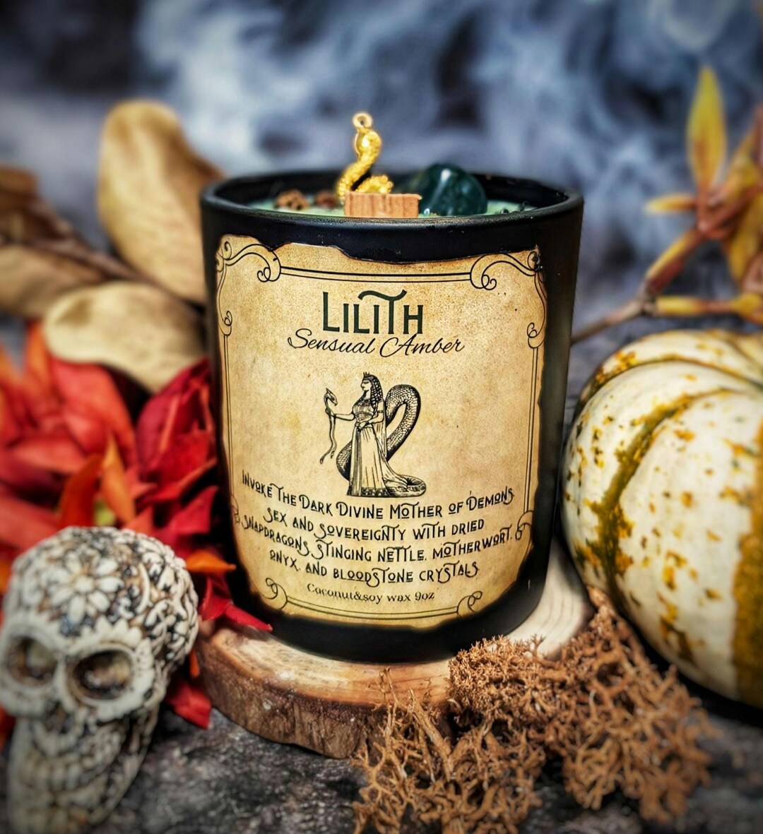 Lilith Deity Candle in Sensual Amber - Etsy