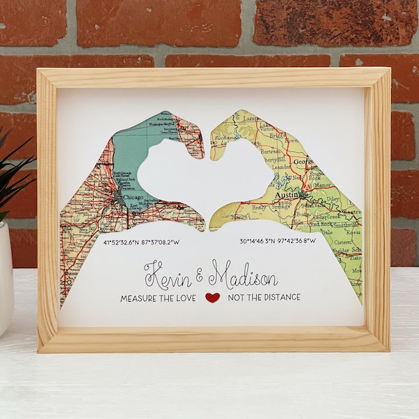 Heart Shaped Map - Etsy