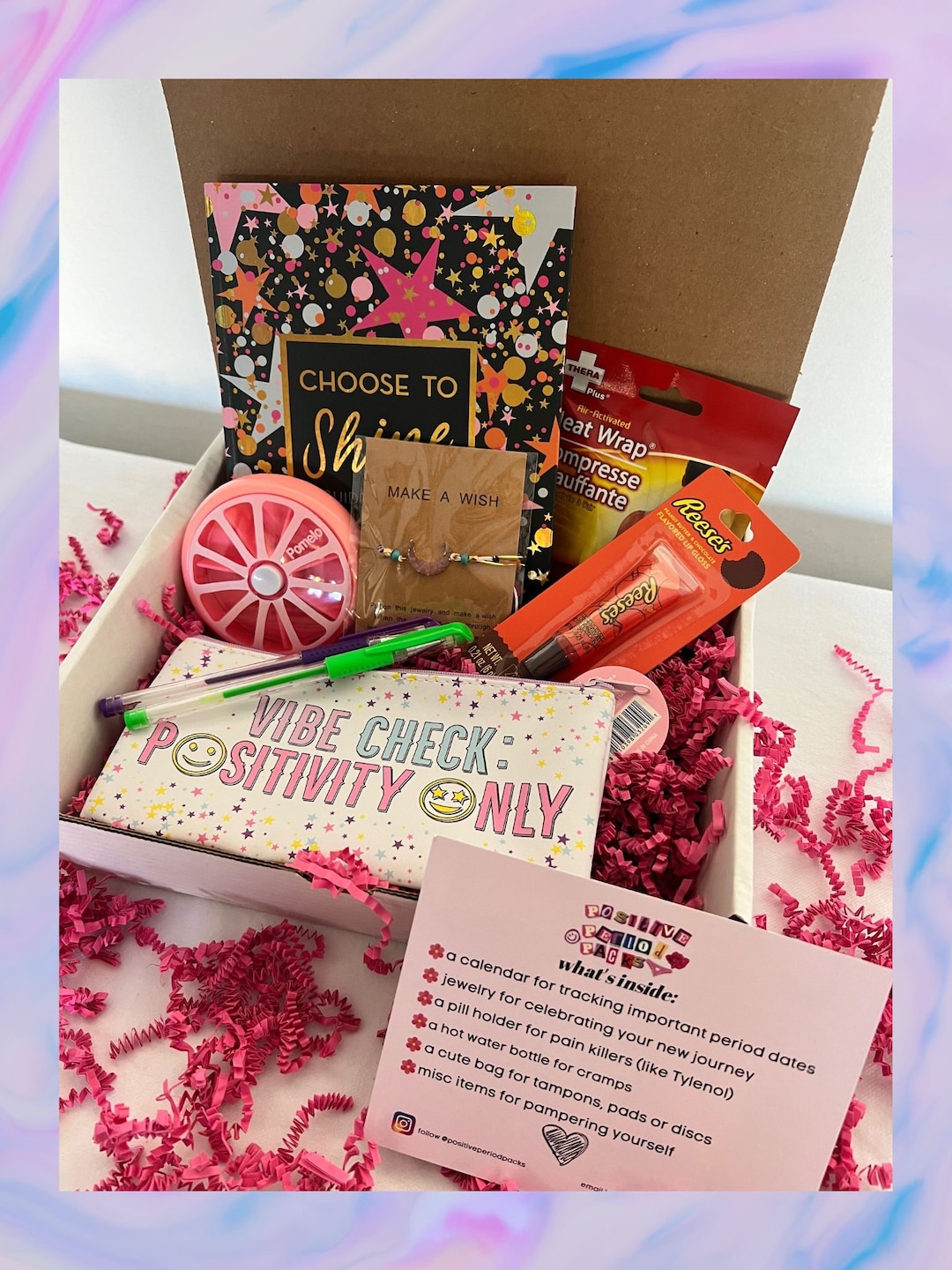 Positive Period Packs VIBE CHECK Teen Period Starter Kit, Trendy ...