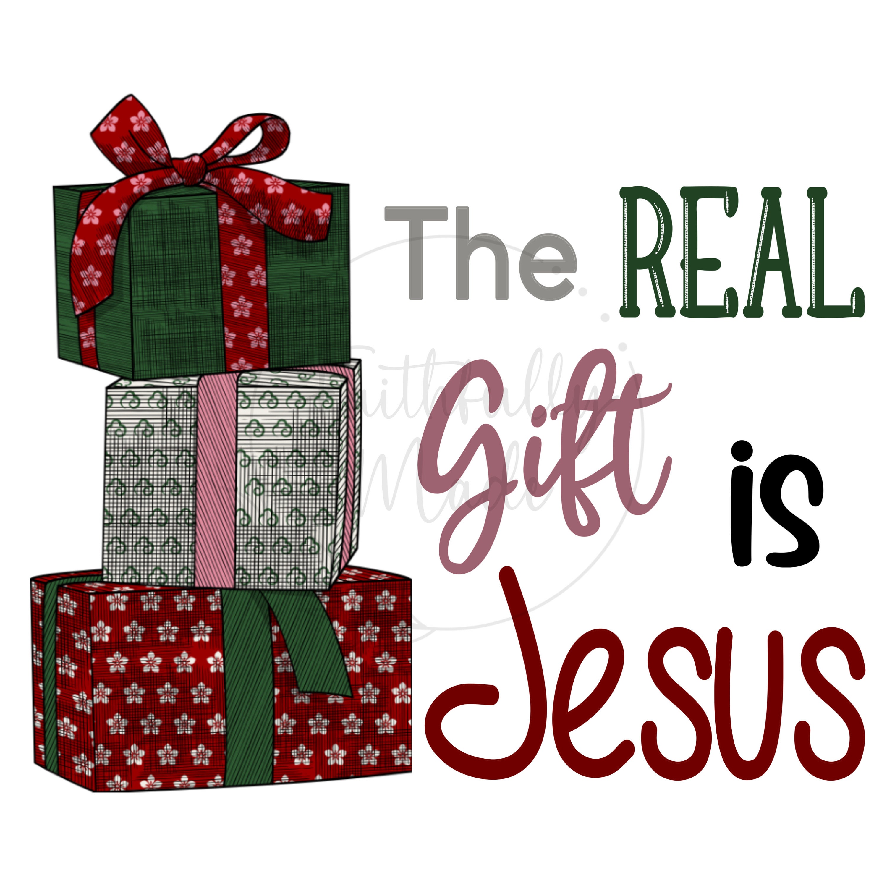 Real Gift is Jesus PNG - Etsy