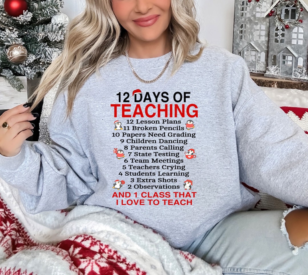 12 Days of Teaching PNG - Etsy