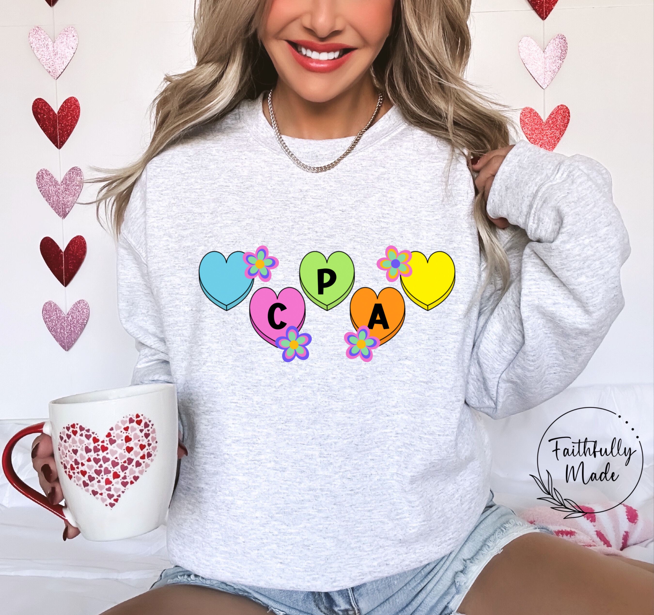 CPA or CNA Valentine Candy PNG not A Cut File - Etsy