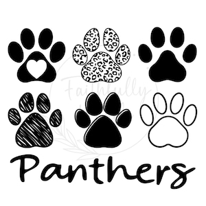 Panthers Paws PNG (not A Cut File) - Etsy
