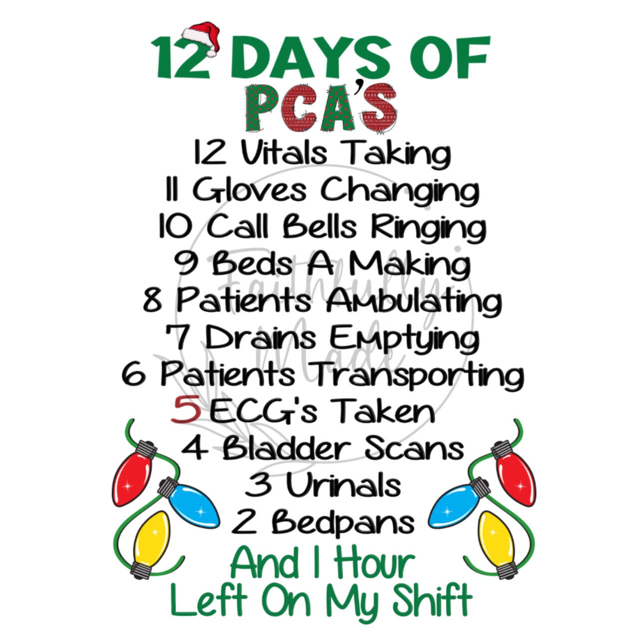 12 Days of PCA PNG not A Cut File - Etsy