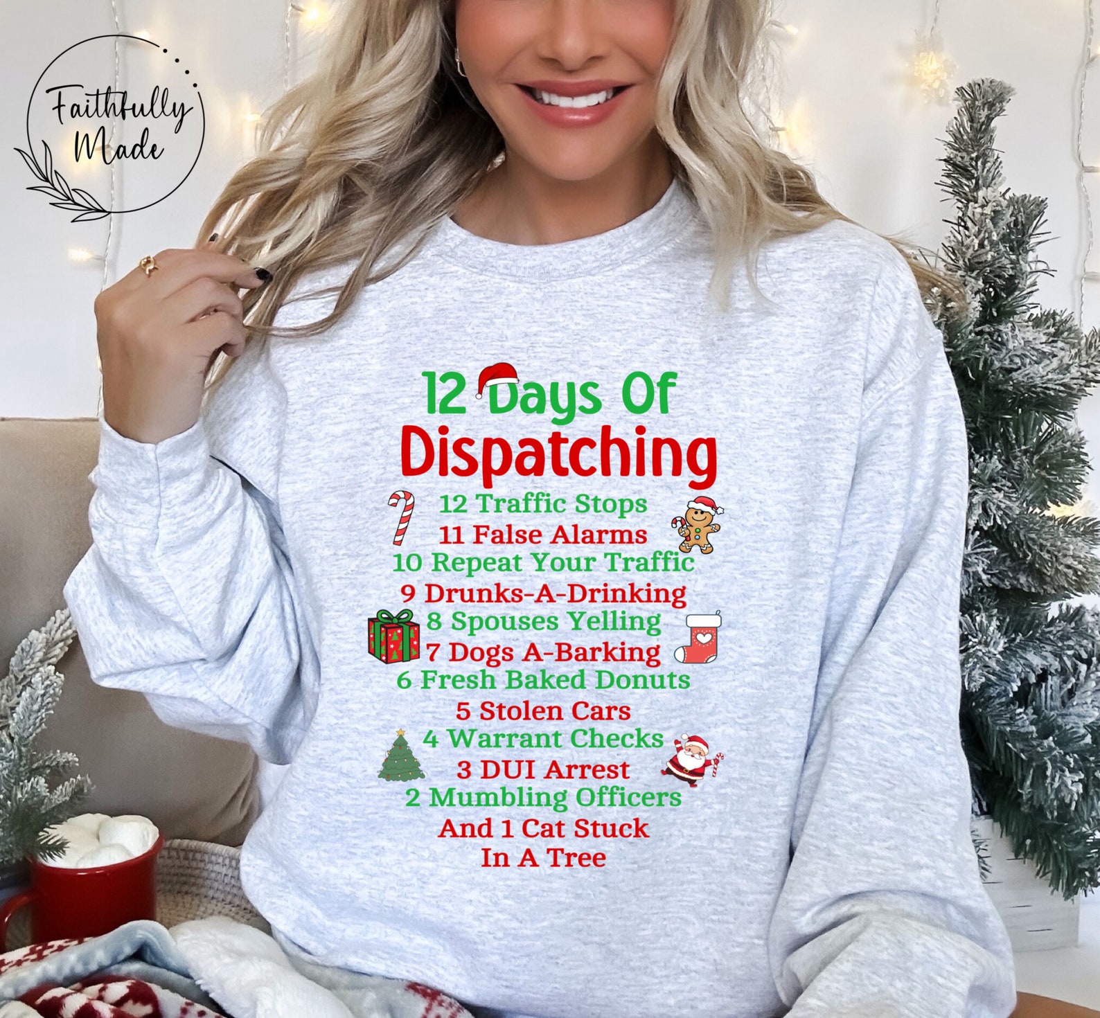 12 Days of Dispatching, Christmas, PNG, 911 Dispatcher Shirt Design ...