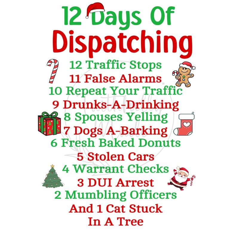12 Days of Dispatching PNG (not A Cut File) - Etsy