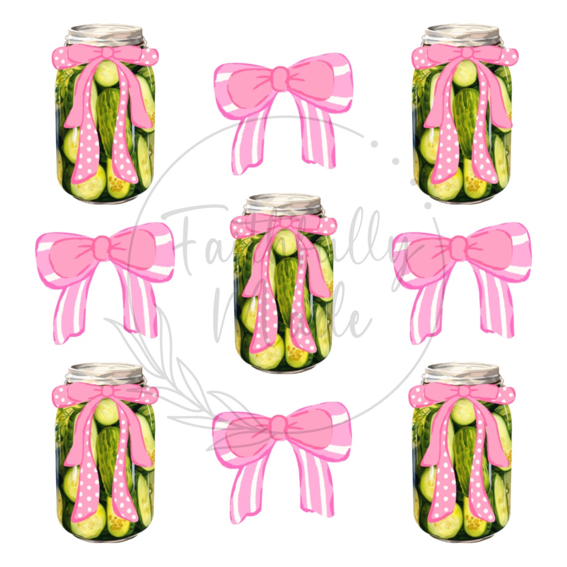 Pickle Bow PNG - Etsy