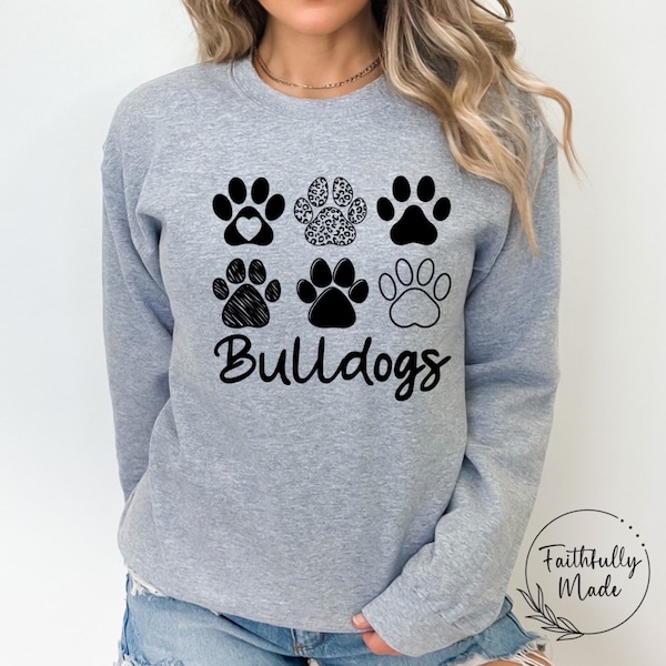 Bulldog Paw Print - Etsy