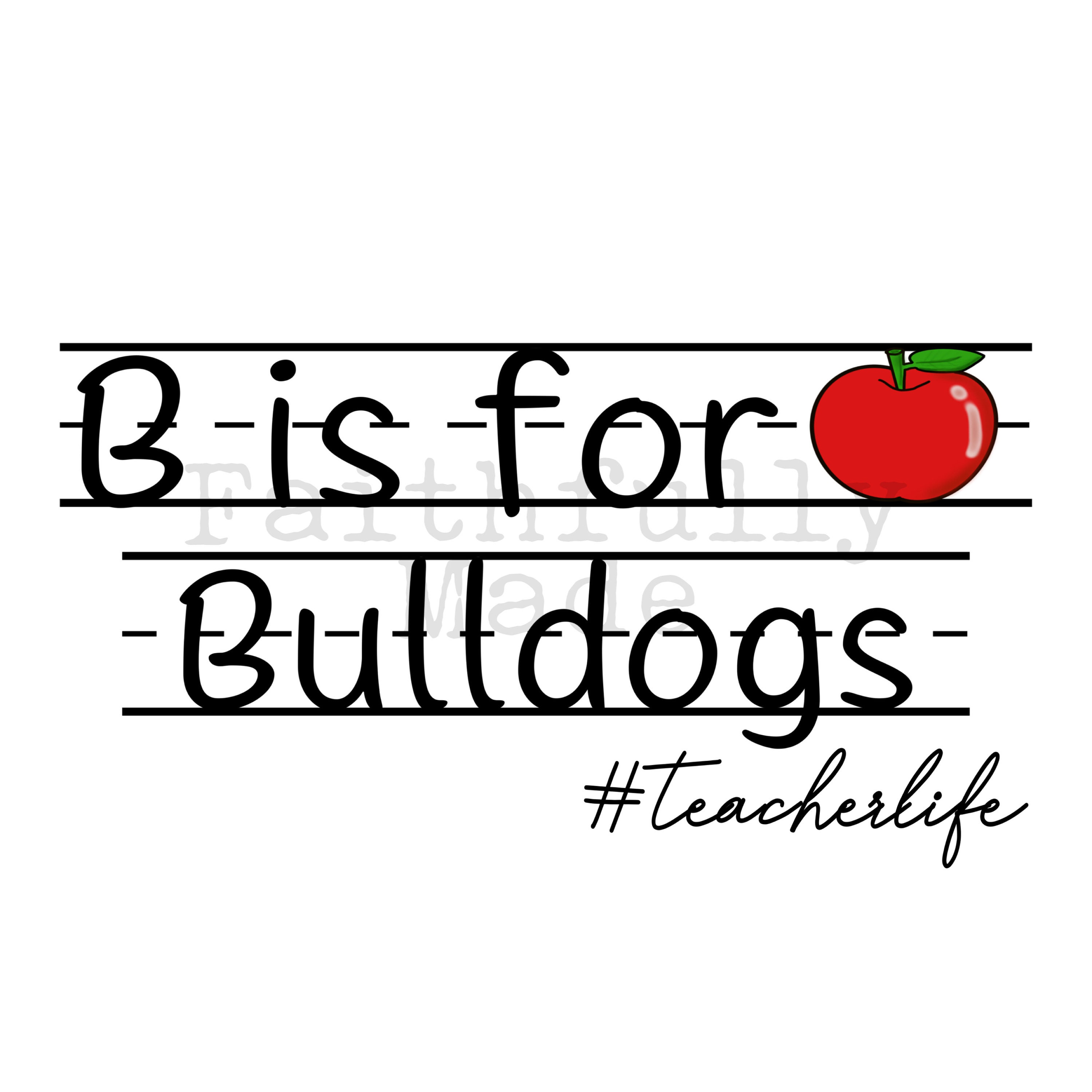 B is for Bulldogs PNG - Etsy