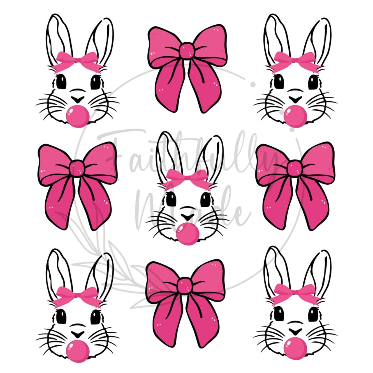 Bunny Ribbon PNG - Etsy