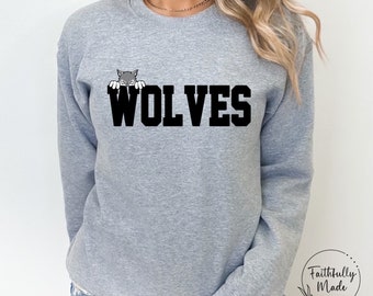 Wolves Mascot PNG, Bright Color Mascot Design - Wolves, Digital File ...