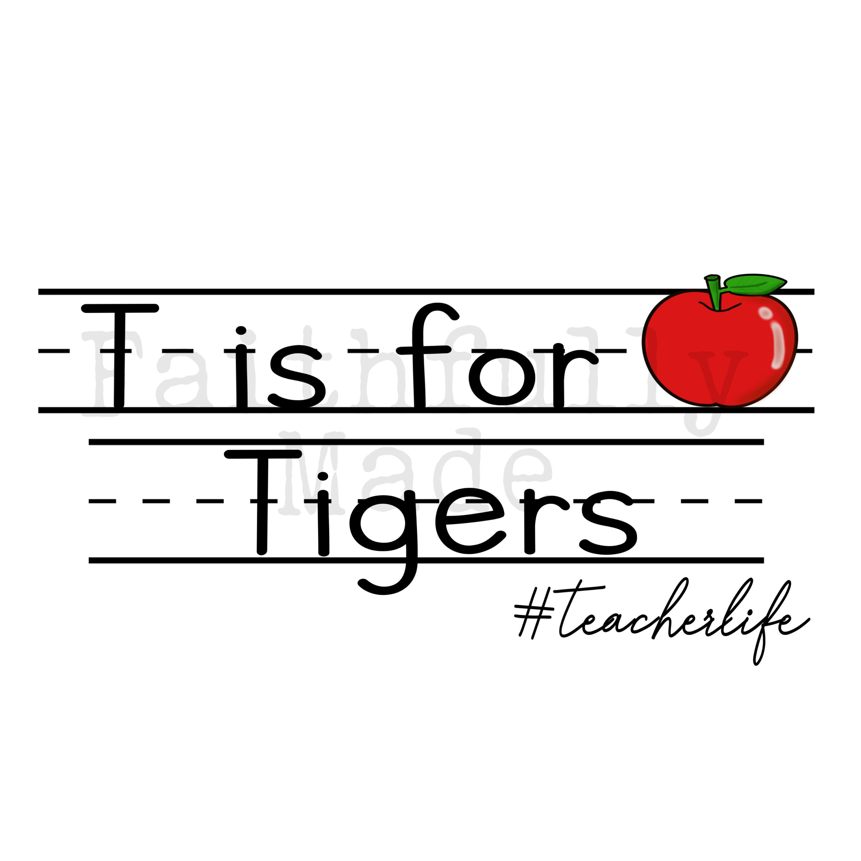 T is for Tigers PNG - Etsy