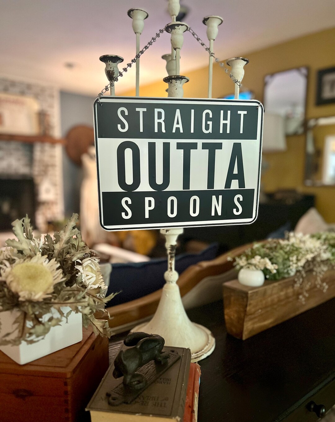 Straight Outta Spoons Metal Sign – Funny Chronic Illness Decor - Etsy