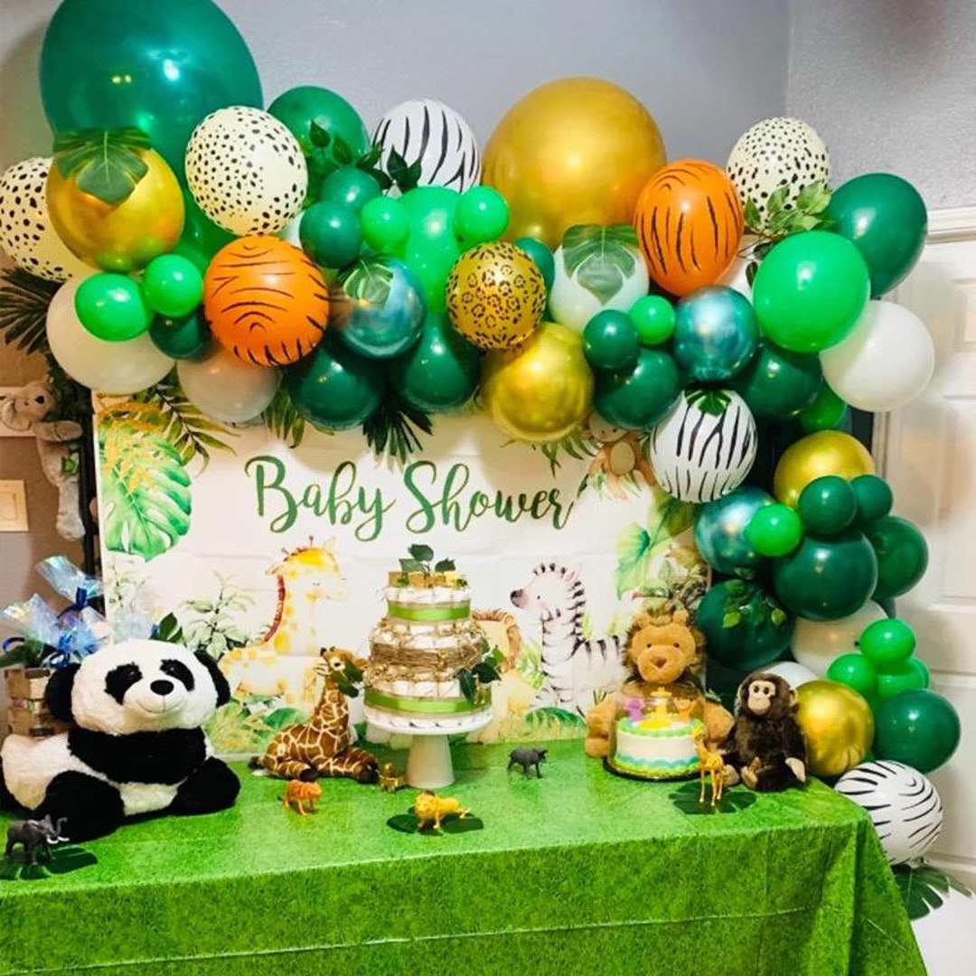 Jungle Theme Balloon Arch 135 Pcs Multicolour Macaron Pastel Balloon ...