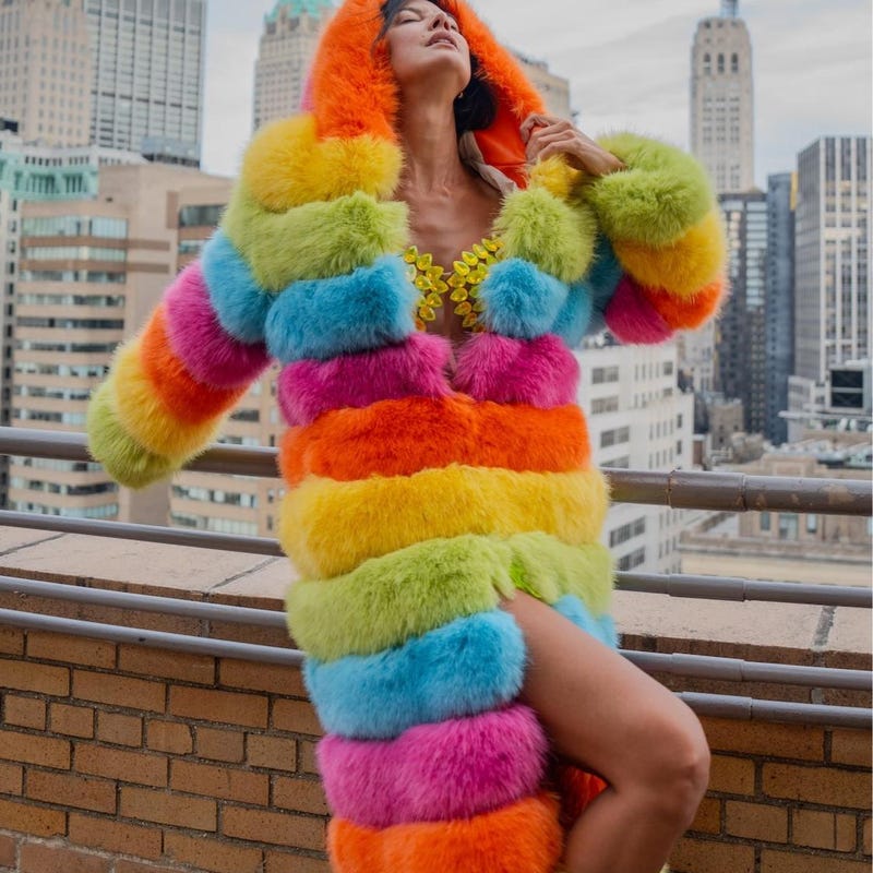 Rainbow Coat - Etsy