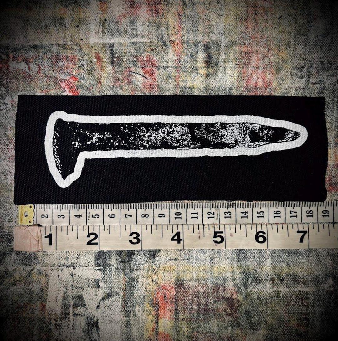 Life Size Rail Spike Sew on Punk Patch. - Etsy