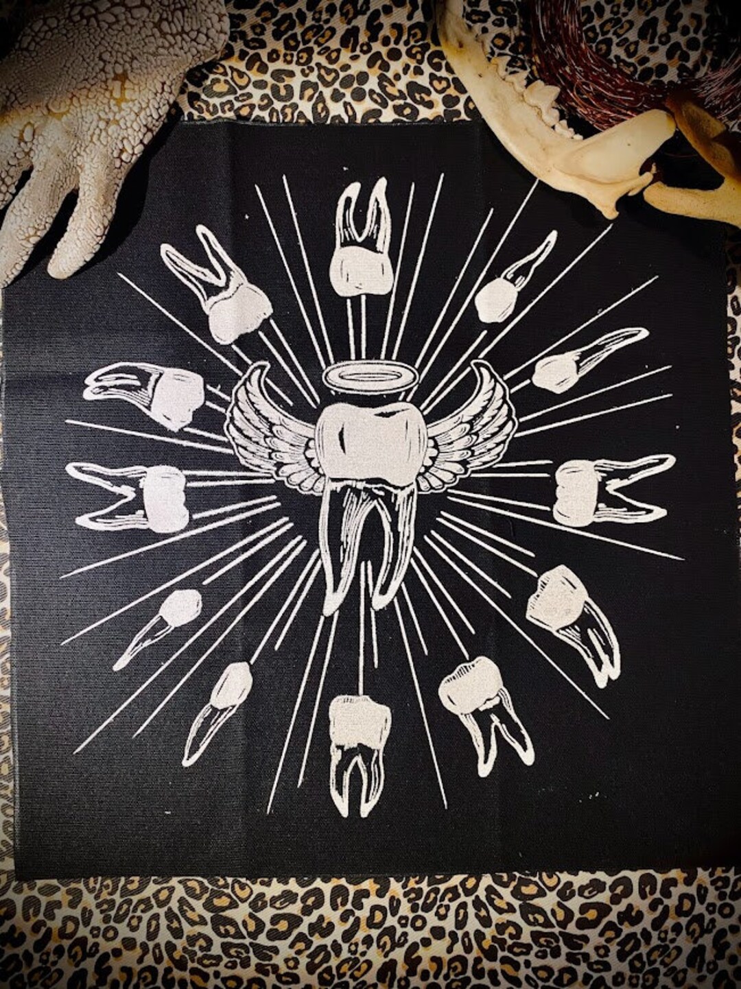 Toof Angel, Tooth Angel Back Patch. a Buncha Teeth in a Big Circle ...