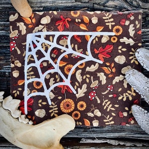 Corner Spider Web Sew on Patch. for Spooky Punk Battle Vests - Etsy