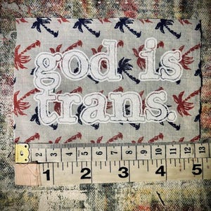 God is Trans Sew on Patch. Perfect for Every Progressive Punk Crusty ...