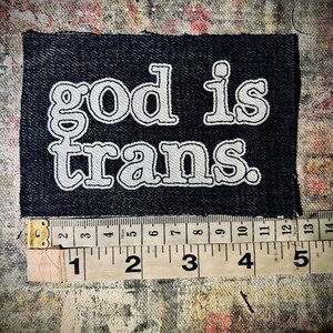 God is Trans Sew on Patch. Perfect for Every Progressive Punk Crusty ...