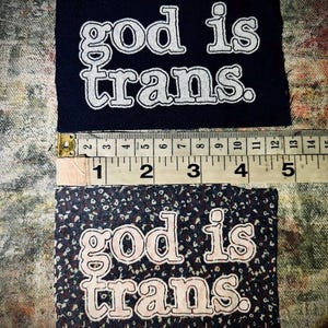 God is Trans Sew on Patch. Perfect for Every Progressive Punk Crusty ...
