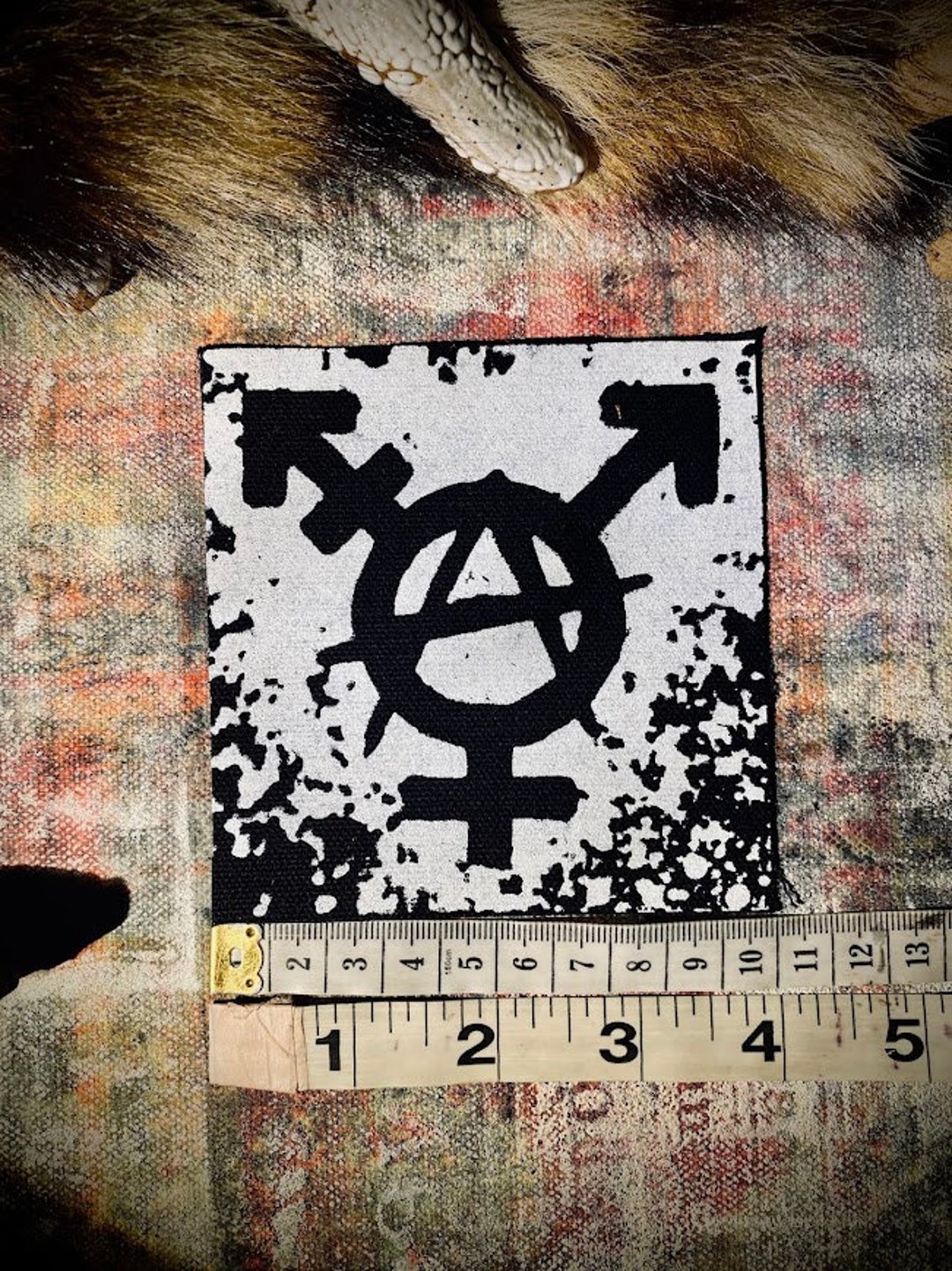 Trans Anarchy Patch. for Crusty Punk Vests, Pants, Horror Goth ...