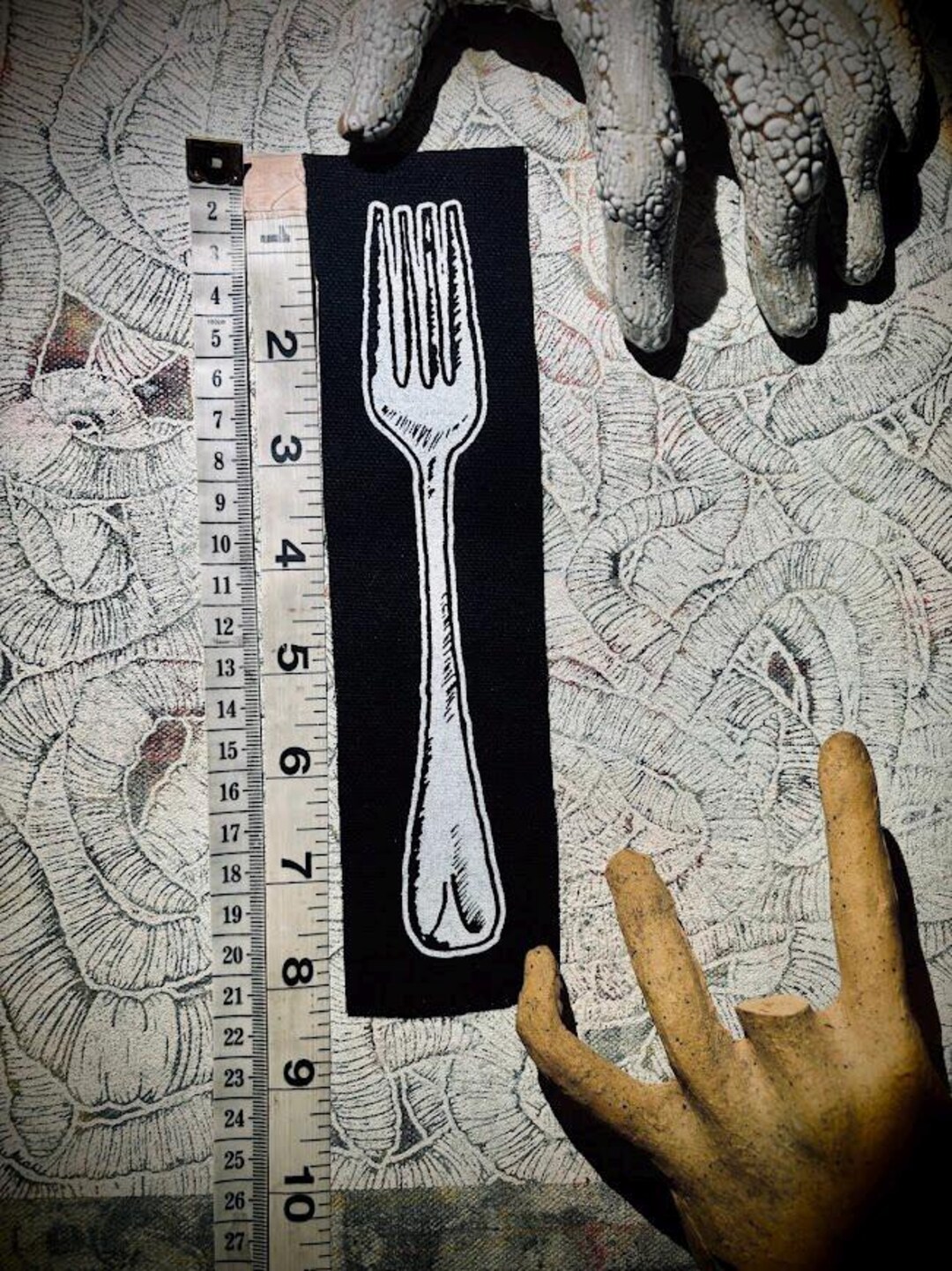 Punk Patch | Life Size Fork | Make It Into a Utensil Pocket! | Cloth ...
