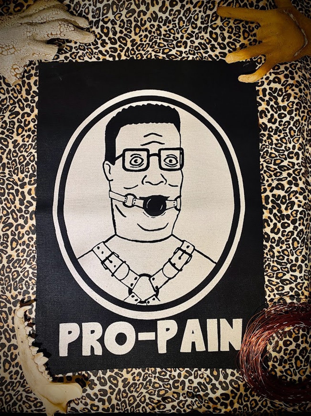 Hank Hill, Pro-pain Back Patch. Kinky King of the Hill Large Patch ...