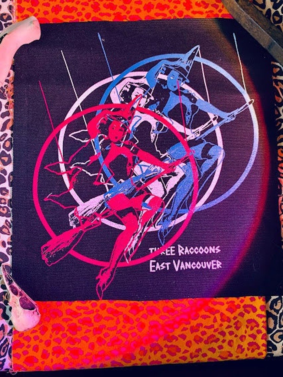 Pinup Witch on a Broom Back Patch. for Witchy Punk Battle Vests, Crusty ...