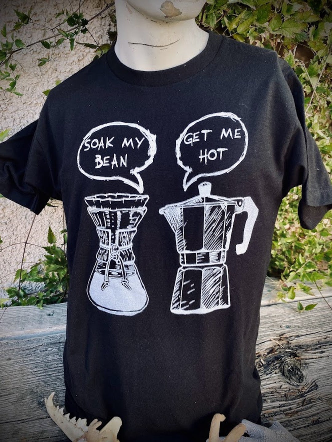 Cheeky Coffee Graphic Tee. A Sexy Moka Pot Saying Get Me Hot, a Kinky ...
