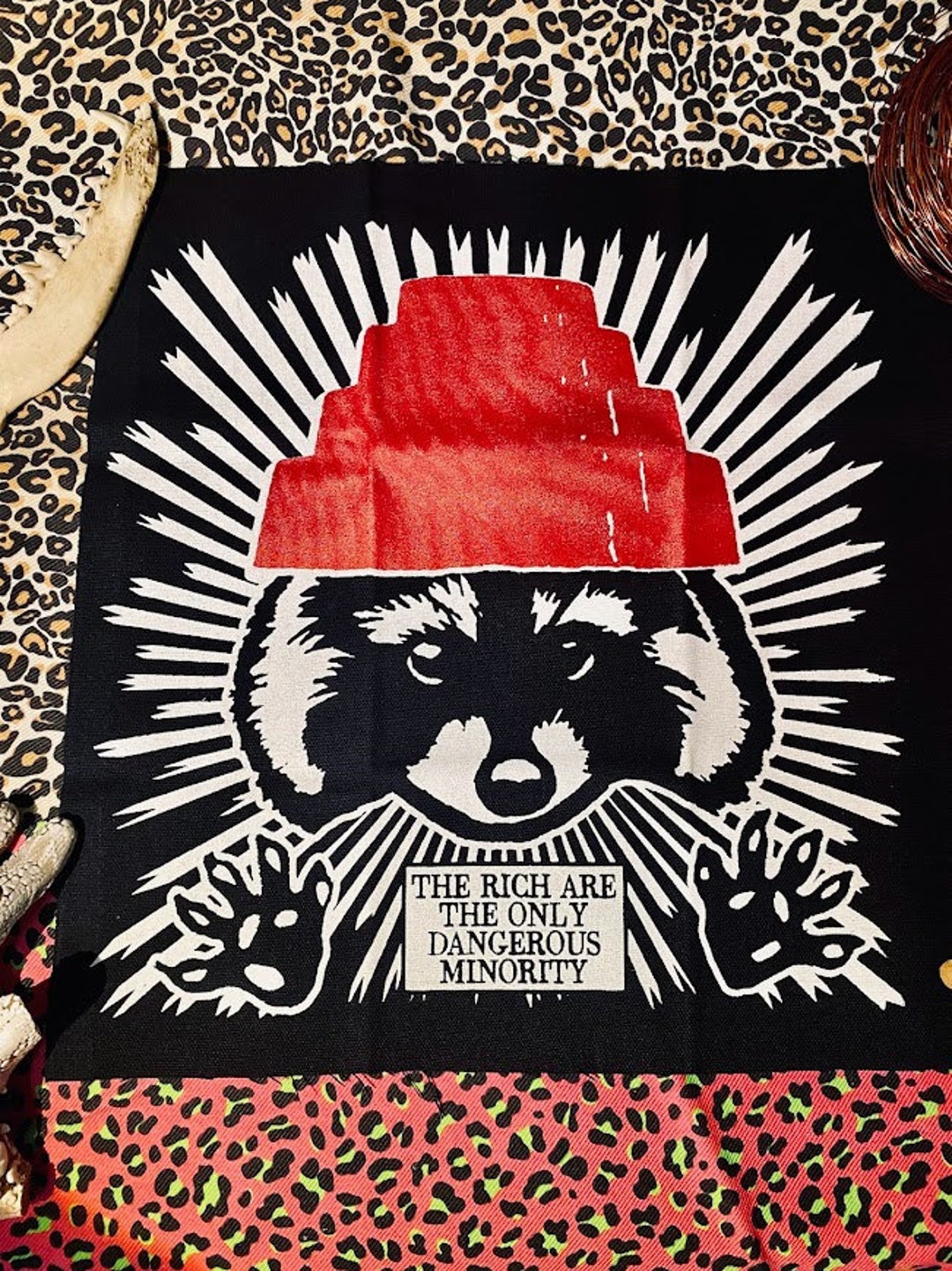 The Rich Are the Only Dangerous Minority | Back Patch | Devo Raccoon ...