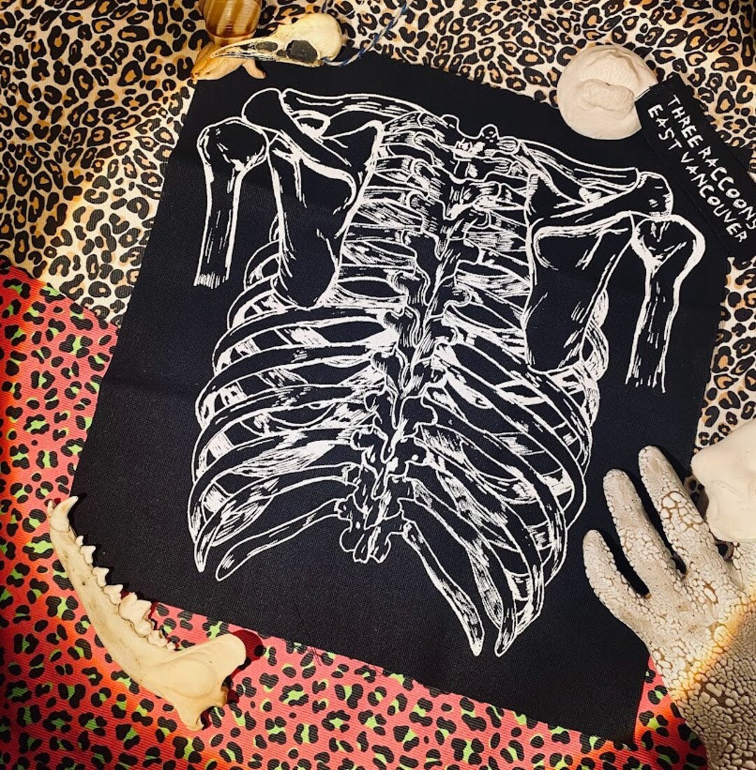 Rib Cage From the Back Back Patch. Sew on Back Patch for Bony - Etsy
