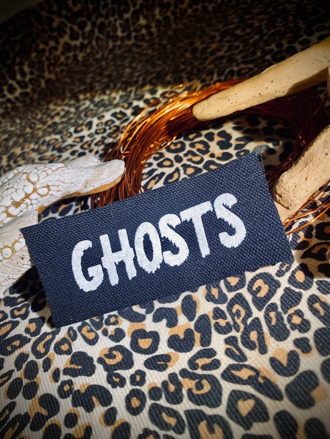 Ghosts! Mini Tiny Sew on Patch. Hand Made, Silk Screened, for Ghostly ...