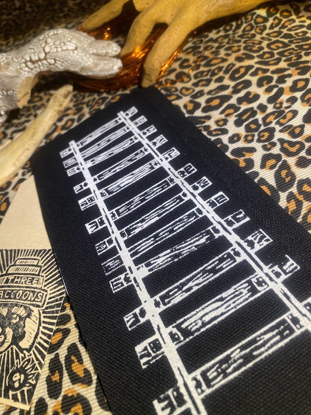 Train Tracks Crusty Hobo Punk Sew on Patch. Hand Made for Battle Vests ...