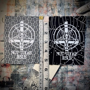Not Today Jesus Baphomet Inverted Pentacle Sew on Patch. for Witchy ...