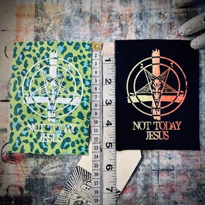 Not Today Jesus Baphomet Inverted Pentacle Sew on Patch. for Witchy ...